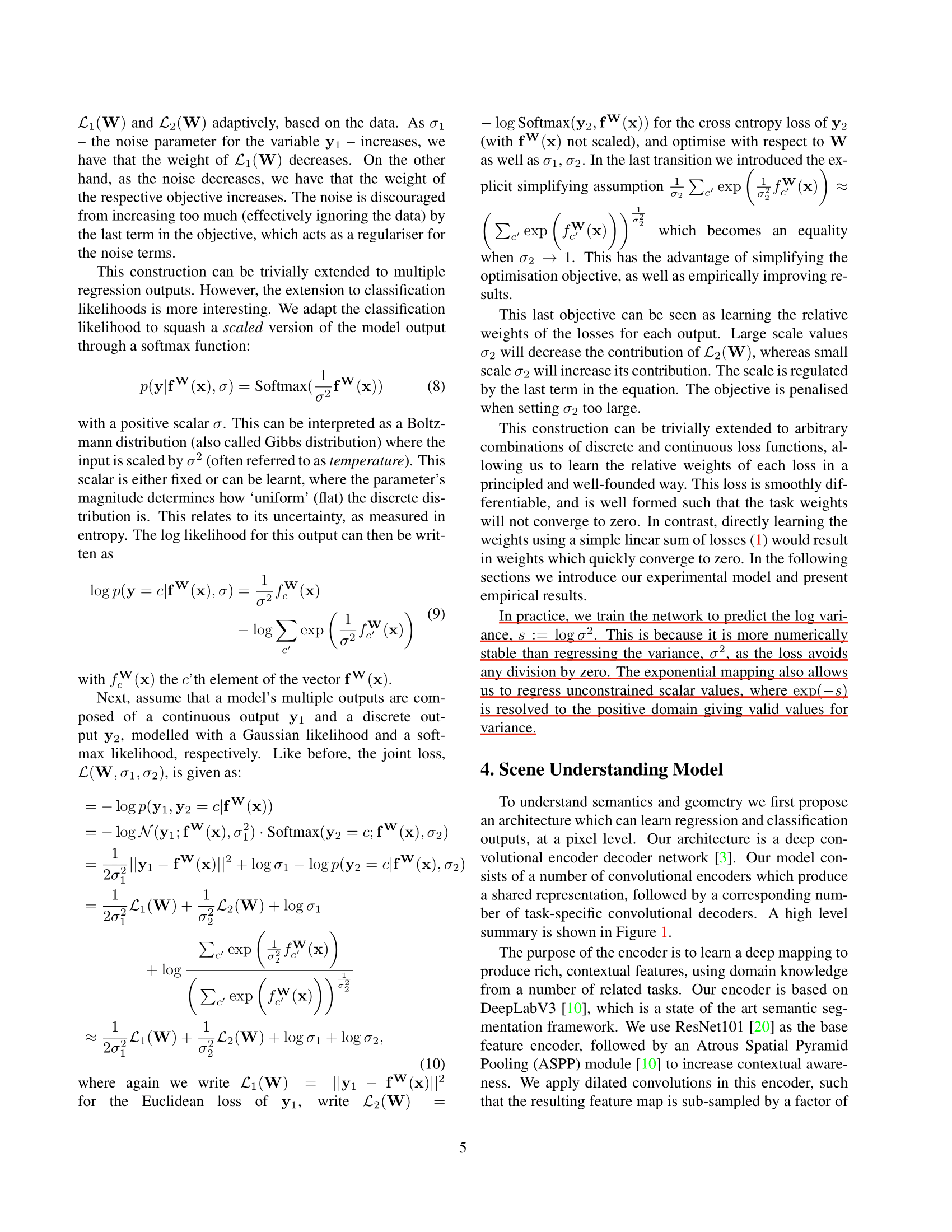 Multi-Task Learning Using Uncertainty to Weigh Losses for Scene Geometry and Semantics - Liang